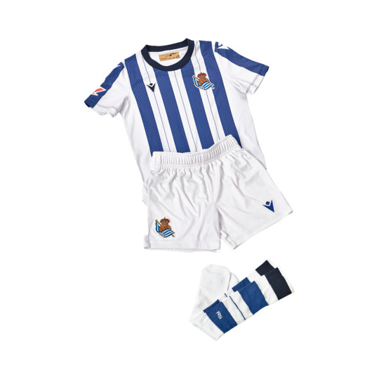 Tenue Macron Baby Real Sociedad 025-2026 Home Wit-Blauw - Fútbol Emotion