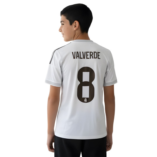 Shirt adidas Kinderen Valverde Real Madrid 2025-2026 Thuis Wit - Fútbol ...
